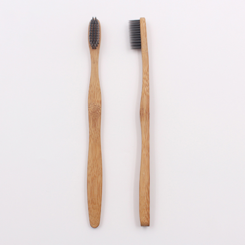 Wave Shape Thick Handle Bamboo Toothbrush - Buy Bamboo Toothbrush ...