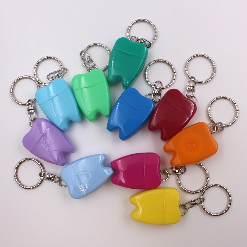 Cute 12 Yards Small Tooth Dental Floss with KeyChain - Buy 12 Yards ...